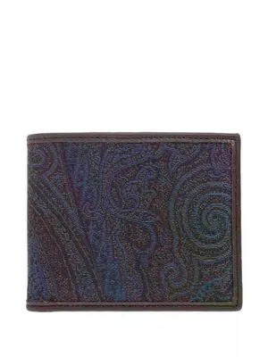 Etro Paisley-pattern Leather Wallet - Blue