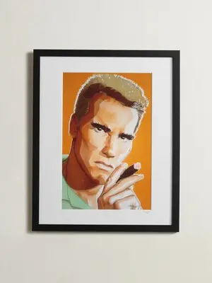 SONIC EDITIONS Framed 1985 Arnold Schwarzenegger Print