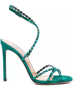 AQUAZZURA 110mm Crystal-embellished Slingback Sandals
