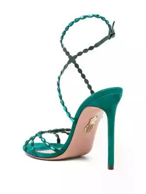 AQUAZZURA 110mm Crystal-embellished Slingback Sandals