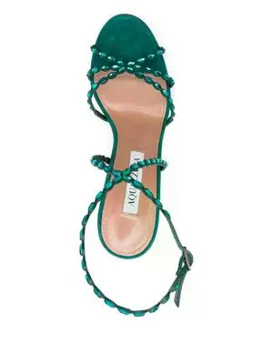 AQUAZZURA 110mm Crystal-embellished Slingback Sandals