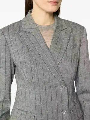 GENNY Pinstripe Crystal-embellished Jacket