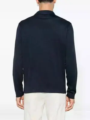 Canali Long-sleeve Zip-neck Sweater - Blue