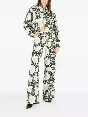 Roberto Cavalli Floral-print High-rise Jeans
