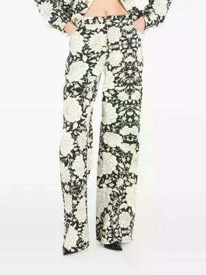 Roberto Cavalli Floral-print High-rise Jeans