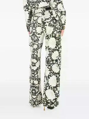 Roberto Cavalli Floral-print High-rise Jeans