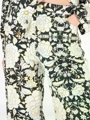 Roberto Cavalli Floral-print High-rise Jeans