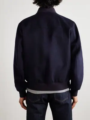 Loro Piana Ivy Storm System® Cashmere-felt Bomber Jacket - Blue