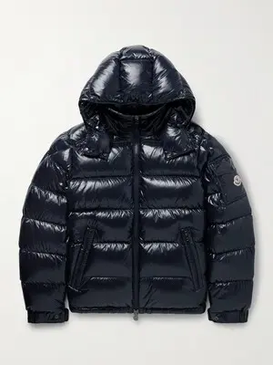 Moncler Maya Logo-appliquéd Quilted Nylon Down Jacket - Blue