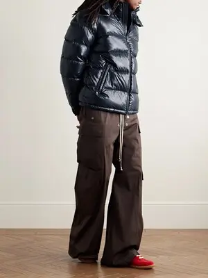 Moncler Maya Logo-appliquéd Quilted Nylon Down Jacket - Blue