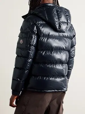Moncler Maya Logo-appliquéd Quilted Nylon Down Jacket - Blue