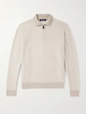 Loro Piana Roadster Cashmere Half-zip Sweater - Neutrals