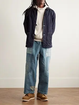 Kapital Rushfield Remake Wide-leg Panelled Jeans