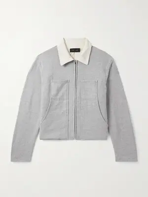 LES TIEN Zip-up Cotton-jersey Jacket