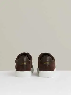 REISS Suede Slip-on Trainers - Chocolate Brown
