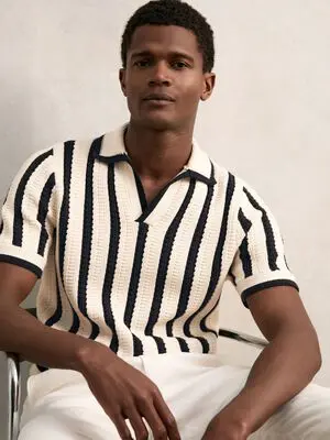 Men's Striped Shirt Polos