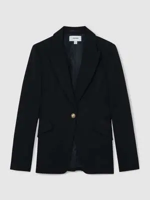 REISS Wynn Textured Wool-blend Blazer