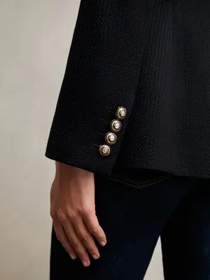 REISS Wynn Textured Wool-blend Blazer