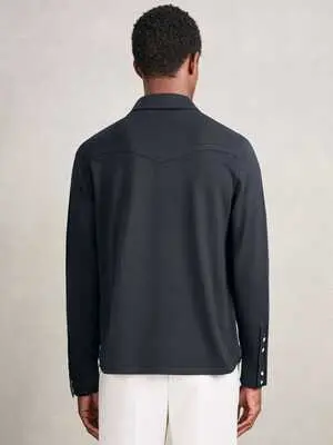 REISS Ledger Shirt - Navy