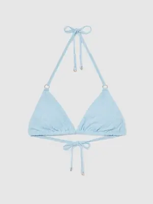 REISS Wynee Textured Triangle Bikini Top