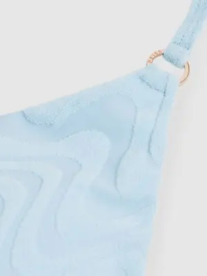 REISS Wynee Textured Triangle Bikini Top