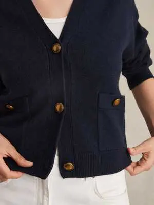 REISS Wool-cashmere Button Cardigan