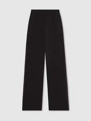 REISS Side-stripe Tapered Trousers - Black