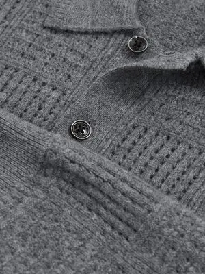 REISS Lisbon 100% Wool Button-through Collared Cardigan