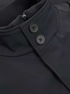 REISS Hybrid Overcoat With Removable Gilet - Navy