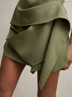 REISS Nicole Sculptural Mini Skirt