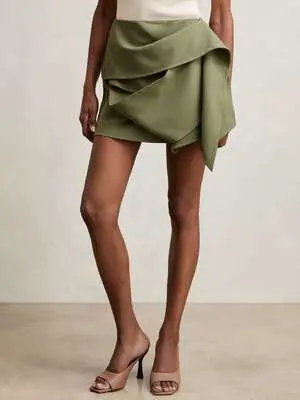 REISS Nicole Sculptural Mini Skirt