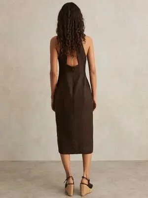 REISS Amelia Lattice-front Midi Dress