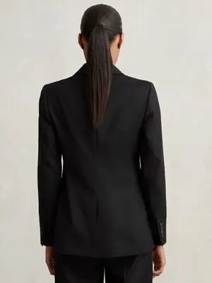 REISS Wool Blend Double Breasted Suit Blazer