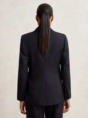 REISS Wool Blend Double Breasted Suit Blazer