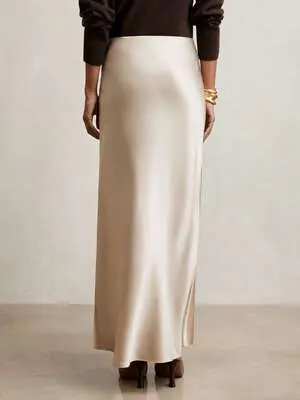 REISS Saskia Silk Slip Maxi Skirt