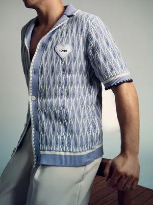REISS Wave Tom Daley Wave-knit Shirt