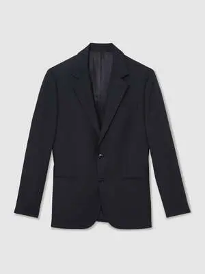 REISS Seminar Wool Single-breasted Check Suit Blazer Tailored-fit