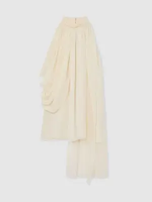 REISS Draped Chiffon Mini Dress