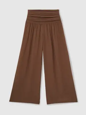 REISS Lola Lyocell Blend Wide Leg Trousers