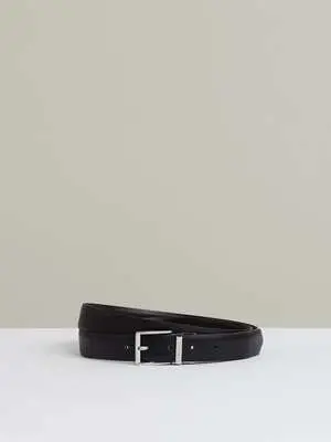 REISS Reign Reversible Leather Belt - Black/brown