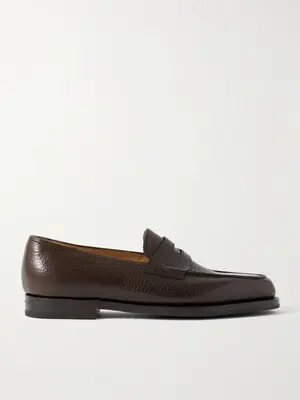 John Lobb Lopez Full-grain Leather Penny Loafers - Brown