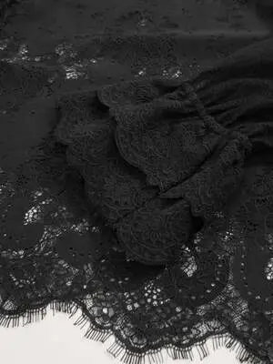 REISS Emilia Lace Flared-cuff Blouse