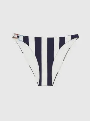REISS Bridgette Stripe Ring Bikini Bottom