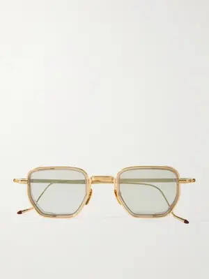 JACQUES MARIE MAGE Atkins D-frame Beta Titanium Sunglasses - Gold