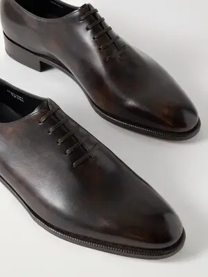 John Lobb Marldon Whole-cut Leather Oxford Shoes - Brown