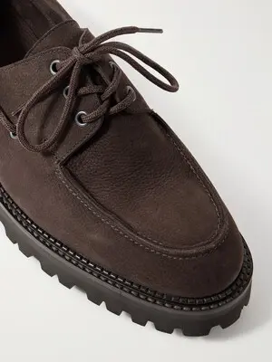 John Lobb Tide Nubuck Boat Shoes - Brown