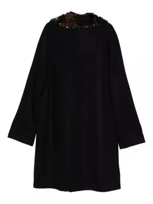 Plan C Sequin-embellished Double-breasted Coat