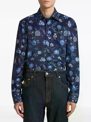 Etro Floral-print Shirt - Blue