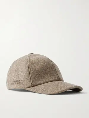 MARANT Tomas Logo-Embroidered Virgin Wool Baseball Cap Neutrals