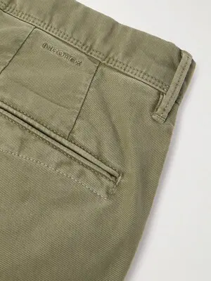 SLOWEAR Slim-fit Garment-dyed Tricochino Trousers - Green